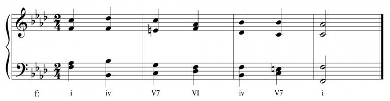 Aural Skills: Longer Harmonic Progressions – root position + V7 – Music ...
